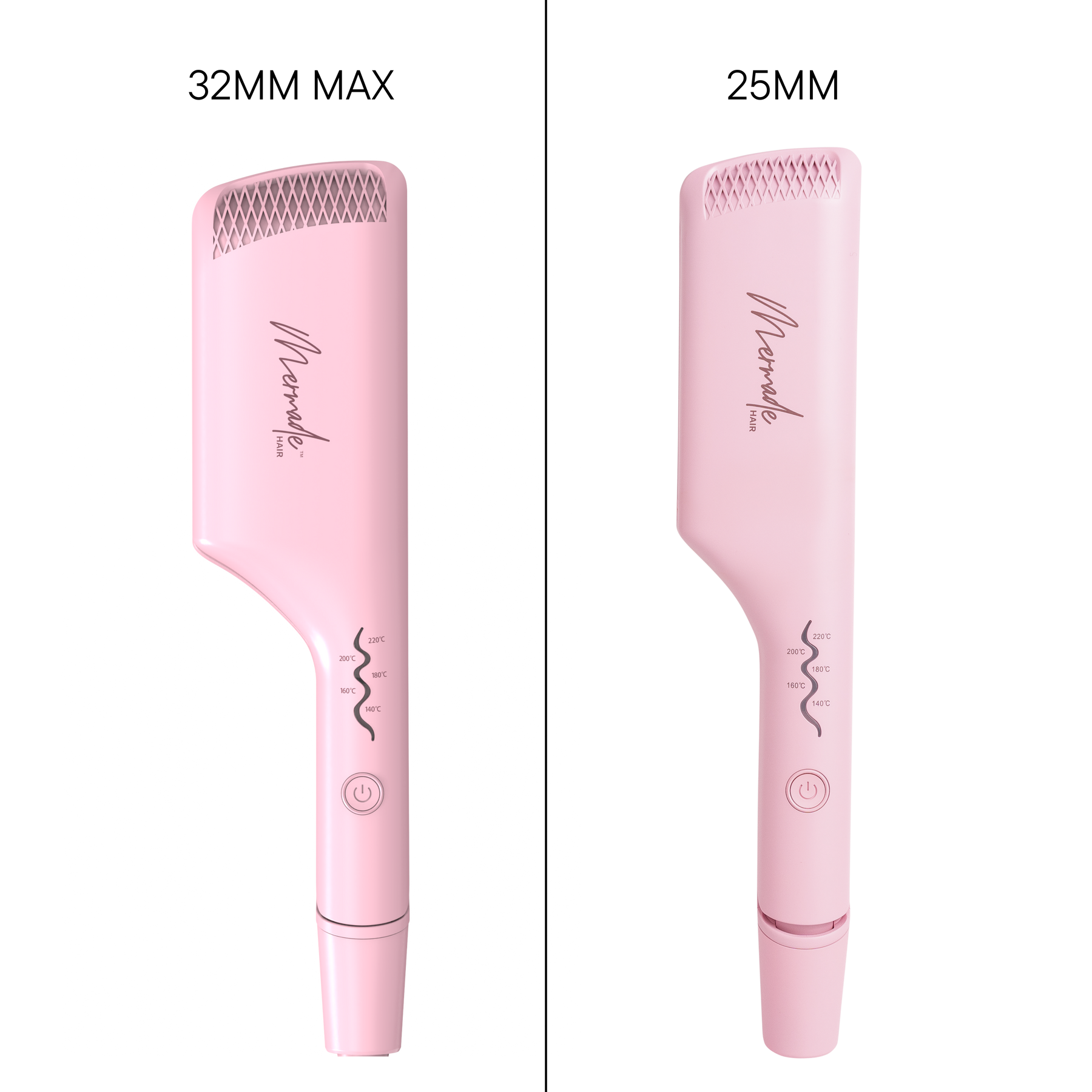 NEW 32mm Double Waver Max Pink - Mermade Hair