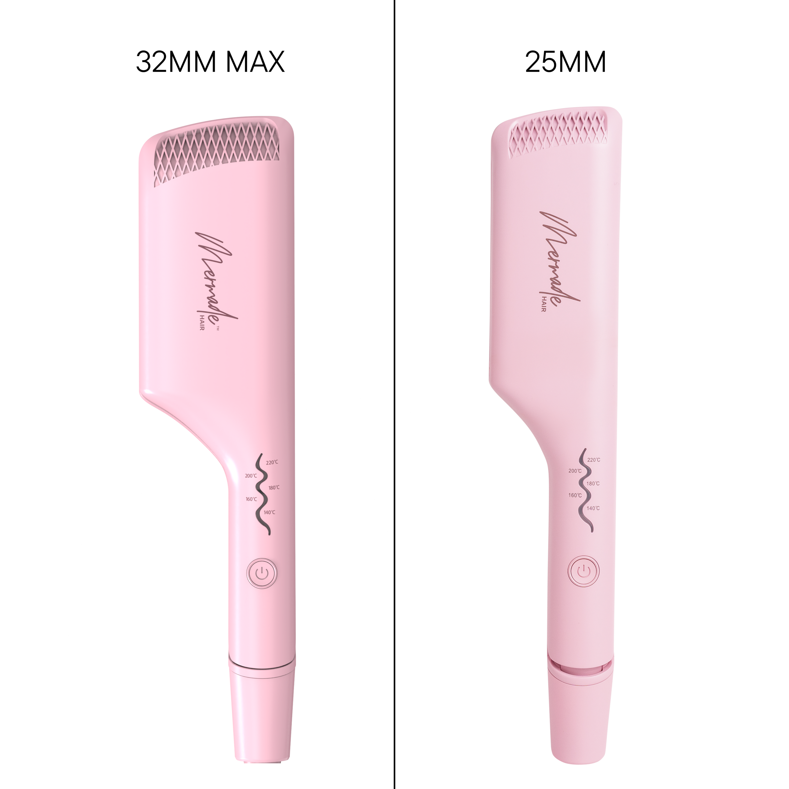 NEW 32mm Double Waver Max Pink - Mermade Hair